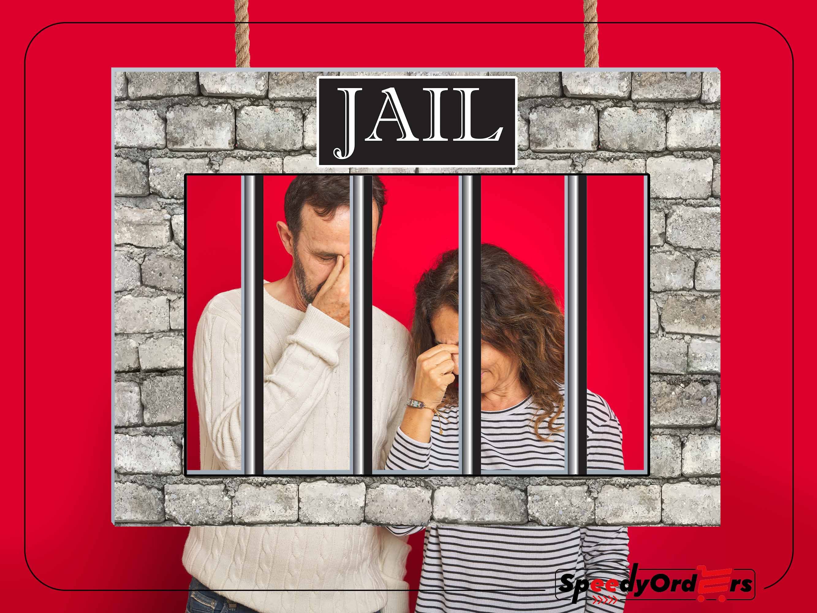 Jail Party Photo Booth Frame Prison Jail Frame Prop Police - Etsy Canada