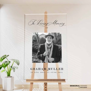 Funeral Sign, Personalized in Loving Memory Sign, Acrylic Celebration ...