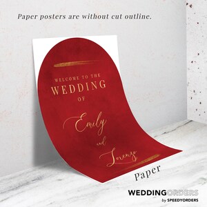 Red Wedding Welcome Sign, Red Wedding Sign, Personalized Wedding Sign ...