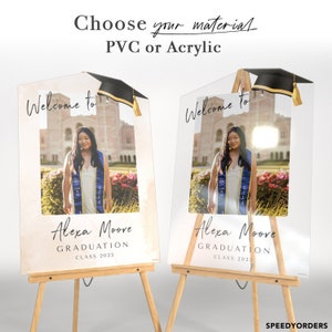 Printed Graduation Sign, Graduation Photo Sign, Graduation Party Sign ...