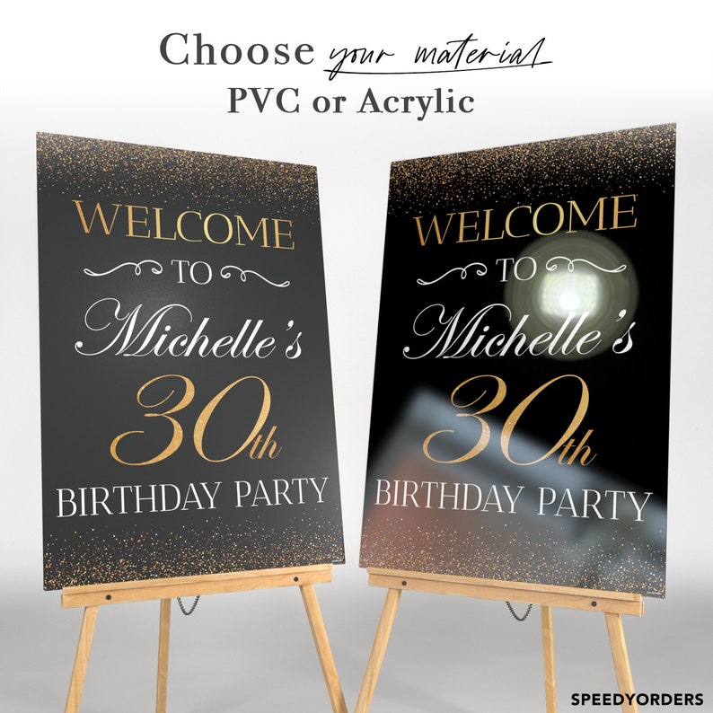 30th Birthday Sign, Custom Welcome Sign for 30th Birthday Party ...