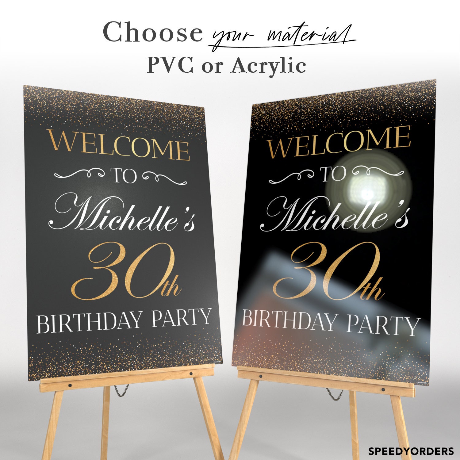 30th Birthday Sign, Custom Welcome Sign for 30th Birthday Party ...