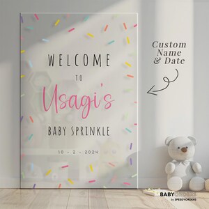 Baby Sprinkle Sign, Gender Neutral Baby Sprinkle Welcome Sign, Baby ...