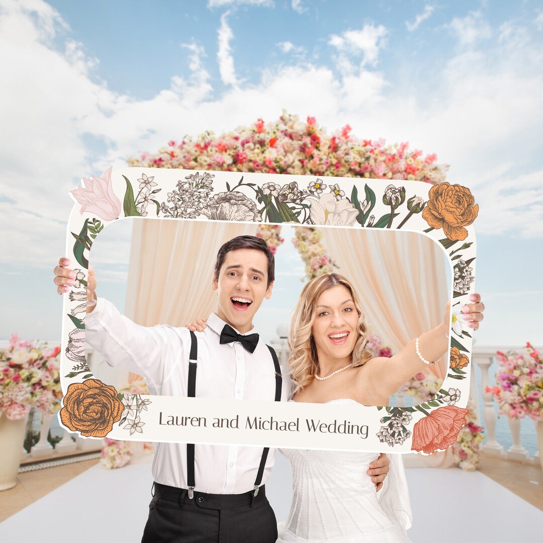Wedding Photo Prop Frame Wedding Photo Prop Custom Selfie - Etsy