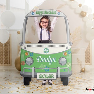 Hippie Bus Photo Booth, Hippie Bus Photo Prop, Hippie Van Cutout ...