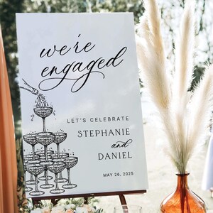 Custom Engagement Welcome Sign, We’re Engaged Engagement Entrance ...
