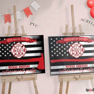 Fire Department Retirement Welcome Sign, Firefighter Retirement Party ...