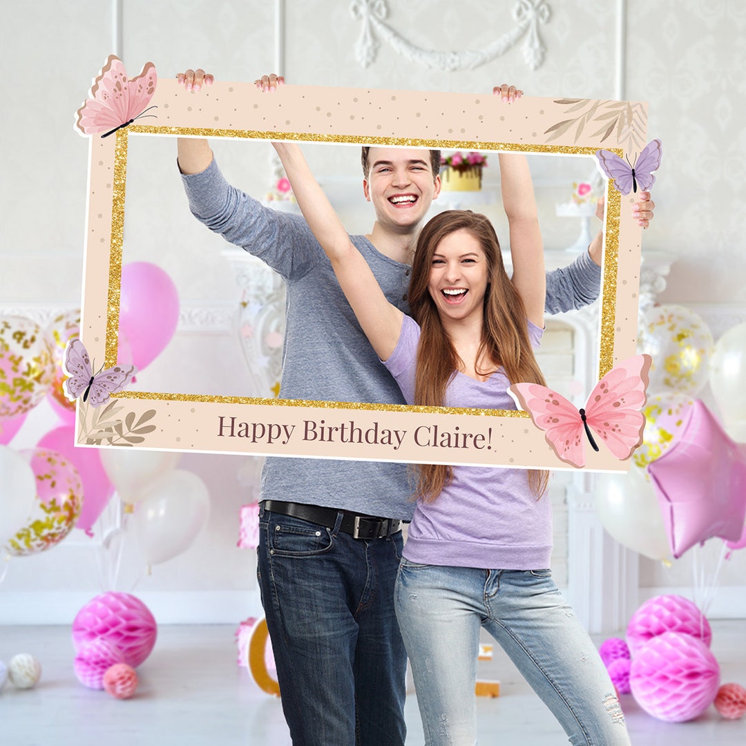Butterfly Birthday Photo Prop, Butterfly Photo Booth Frame, Butterfly ...