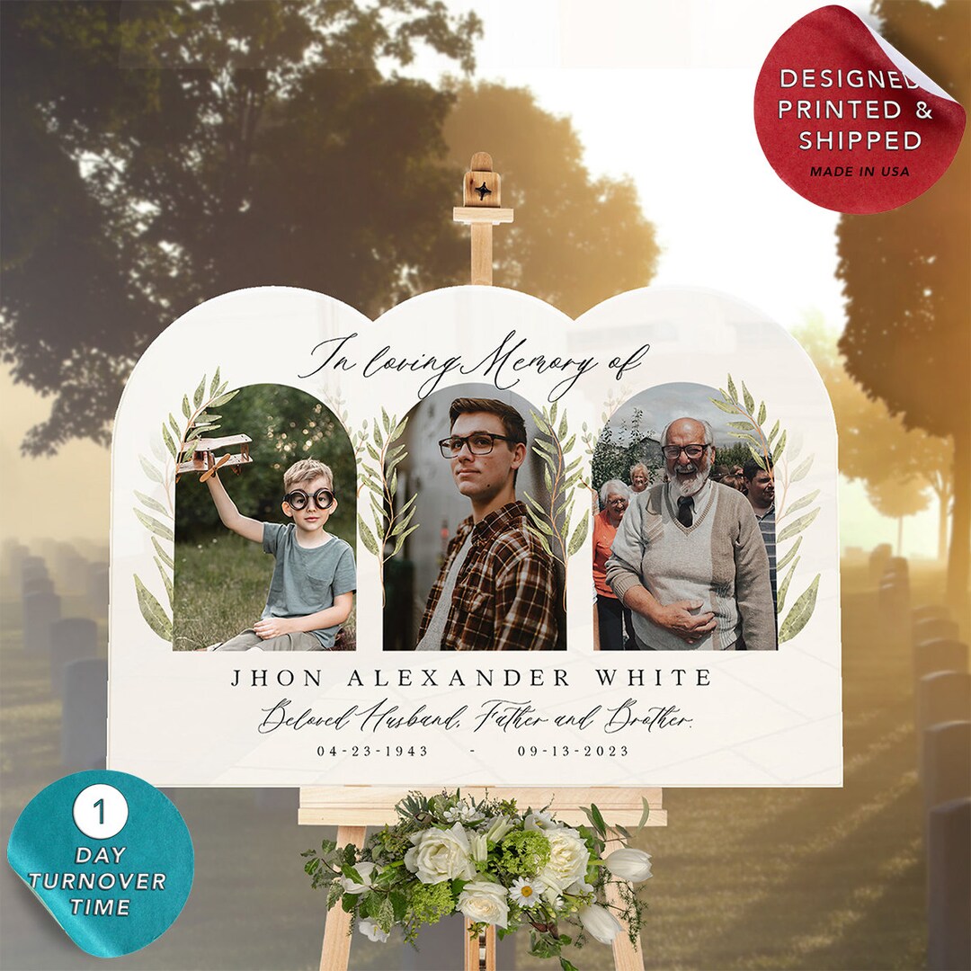 In Loving Memory Sign Funeral Welcome Sign Celebration of - Etsy