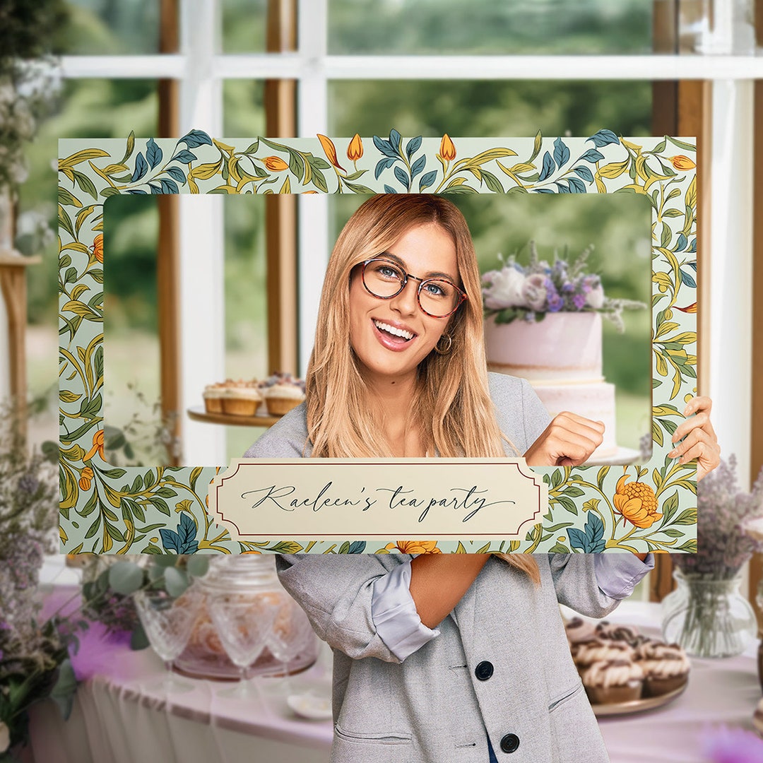 Tea Party Birthday Photo Booth, Tea Party Photo Prop Frame, Tea Party ...