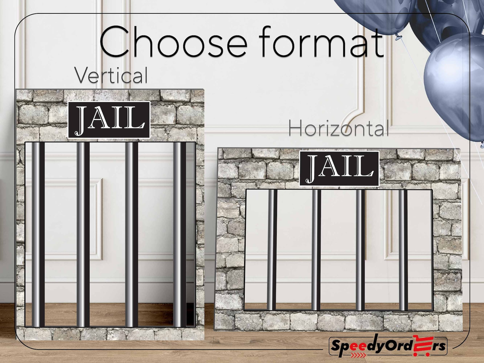 Jail Party Photo Booth Frame, Prison Jail Frame Prop, Police Birthday ...