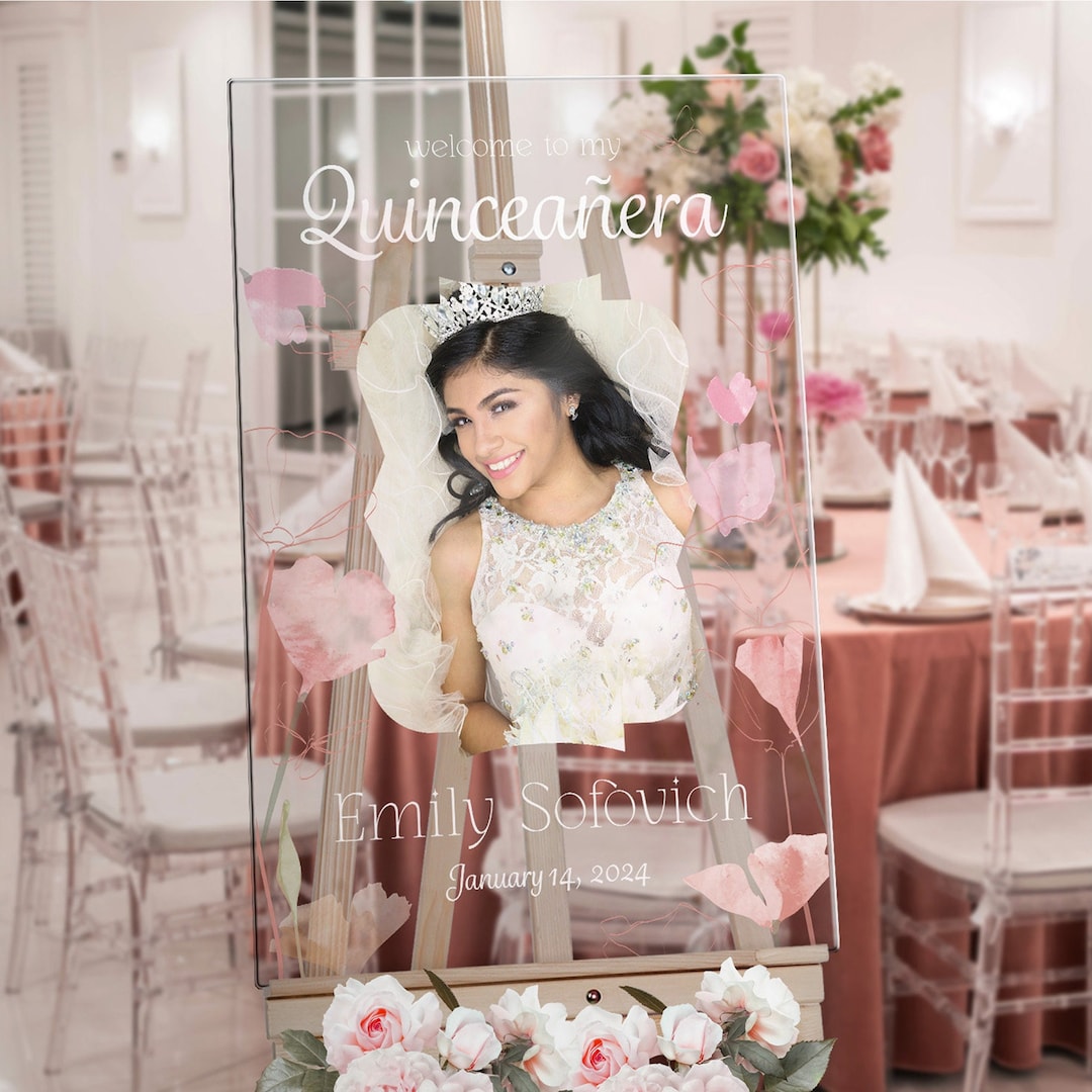 Quinceanera Welcome Sign, Quinceanera Photo Sign, Customized ...
