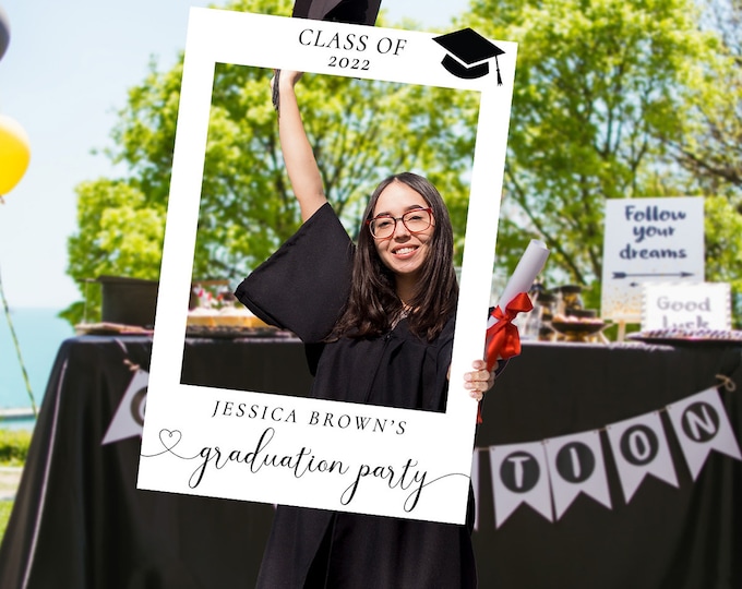 Graduation Photobooth Frame Template, Printable Graduation Photo Booth ...