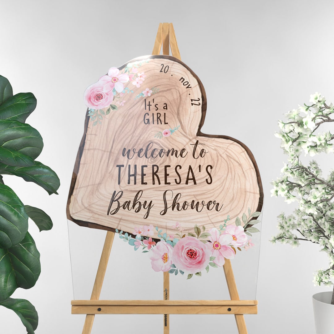 Baby Shower Welcome Sign, It's a Girl Sign, Baby Shower Sign, Girls ...