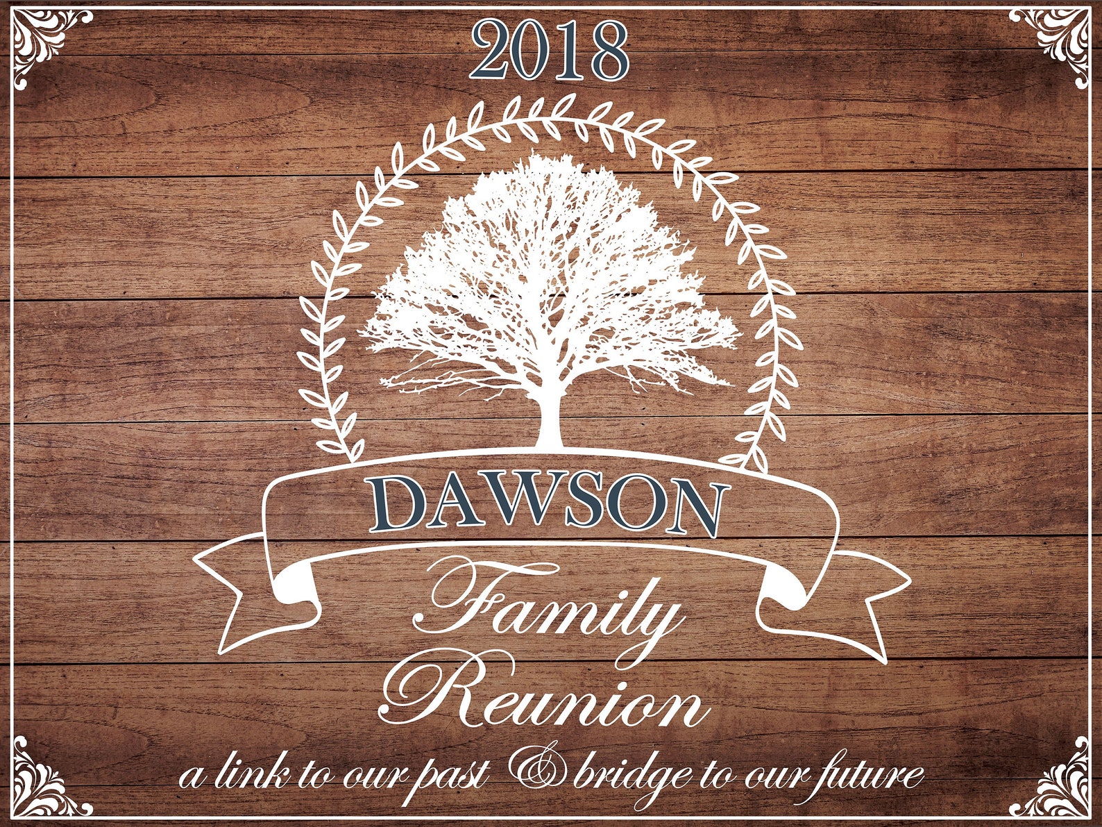Family Reunion Banner Family Tree Banner Personalized Family Etsy
