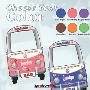 Hippie Bus Photo Booth, Hippie Bus Photo Prop, Hippie Van Cutout ...