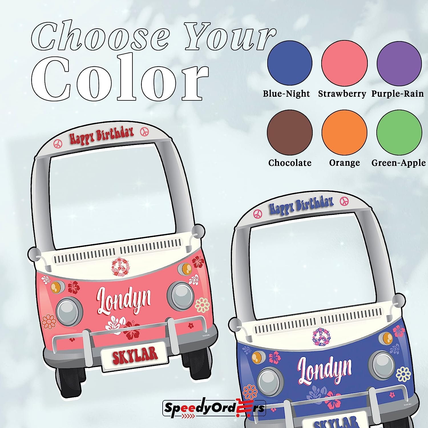 Hippie Bus Photo Booth, Hippie Bus Photo Prop, Hippie Van Cutout ...