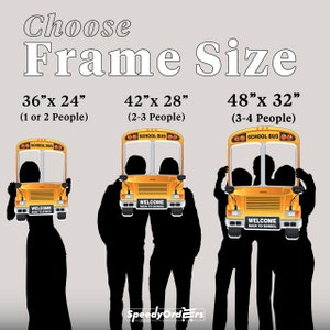 School Bus Photo Booth, School Bus Cutout Prop, School Bus Photo Frame ...