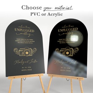 Unplugged Ceremony Sign, Unplugged Wedding Sign, No Phones Wedding Sign ...