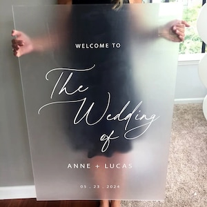 Frosted Acrylic Wedding Sign, Frosted Acrylic Wedding Welcome Sign ...