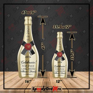 Champagne Prop Champagne Bottle Personalized Champagne Party Prop Giant ...