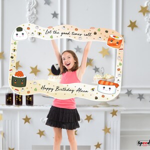 Sushi Birthday Photo Booth Frame, Sushi Party Photo Prop Frame, Sushi ...