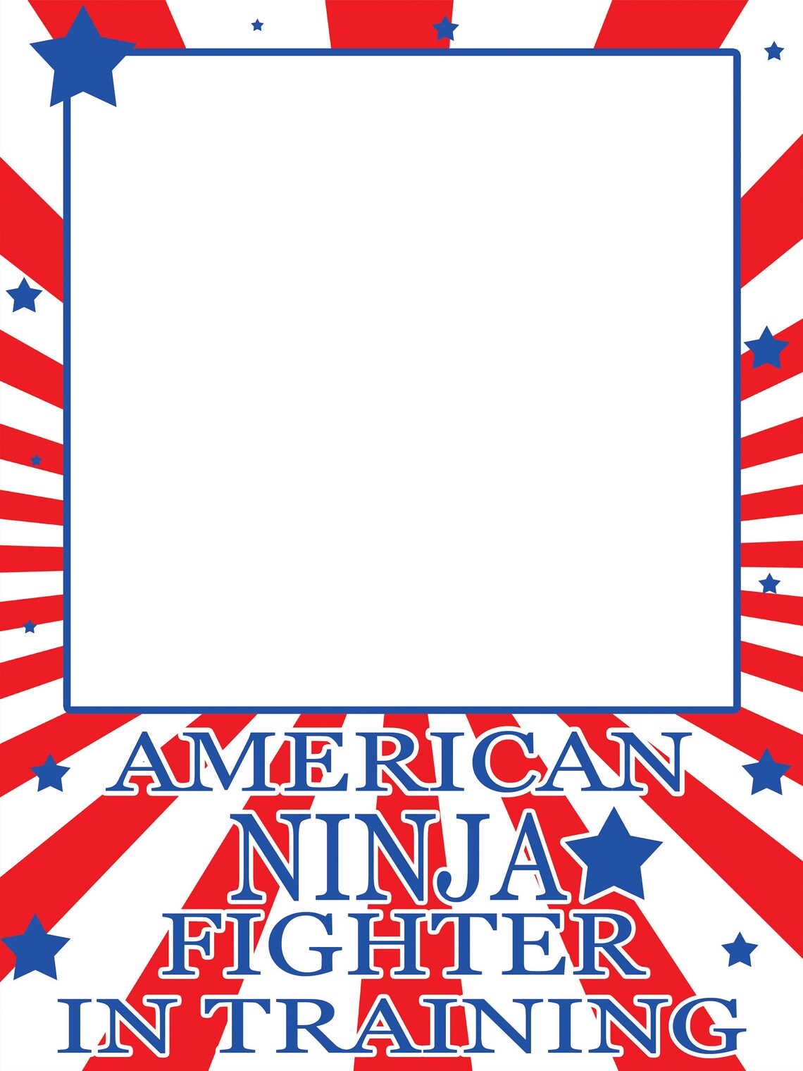 American Ninja Photo Booth Frame Ninja Warrior Party Selfie | Etsy