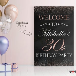 30th Birthday Sign, Custom Welcome Sign for 30th Birthday Party ...