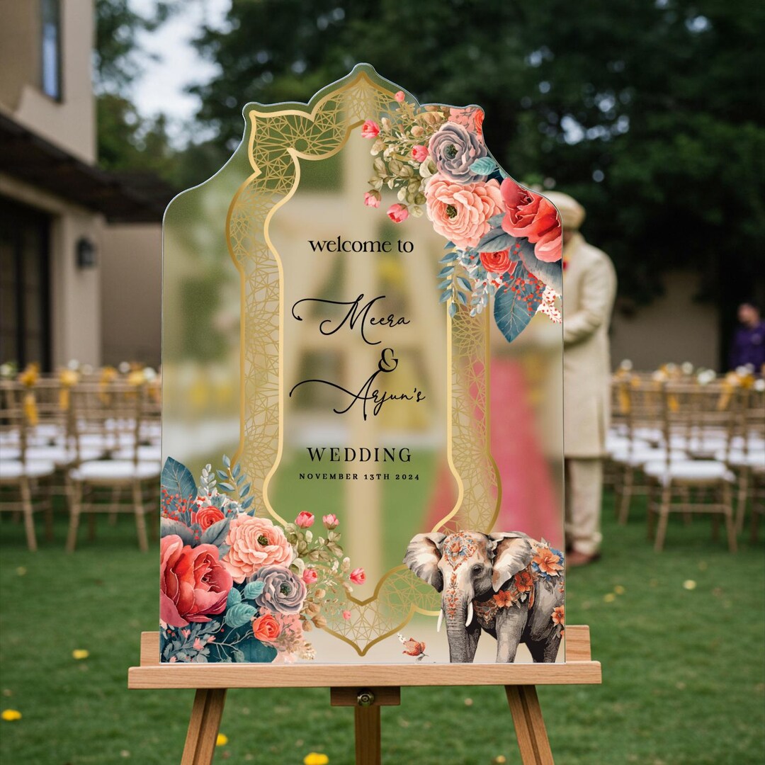 Indian Wedding Welcome Sign, Indian Wedding Sign, Indian Wedding ...