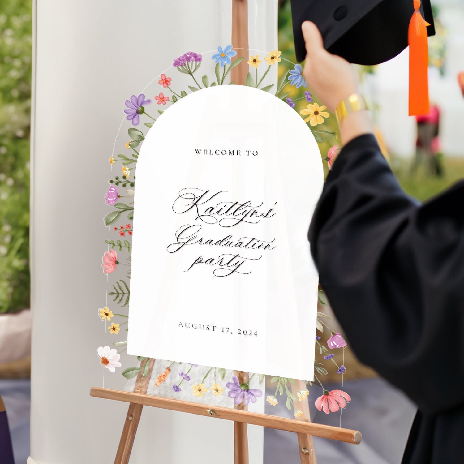 Graduation Sign, Wildflowers Graduation Welcome Sign, Wildflower ...