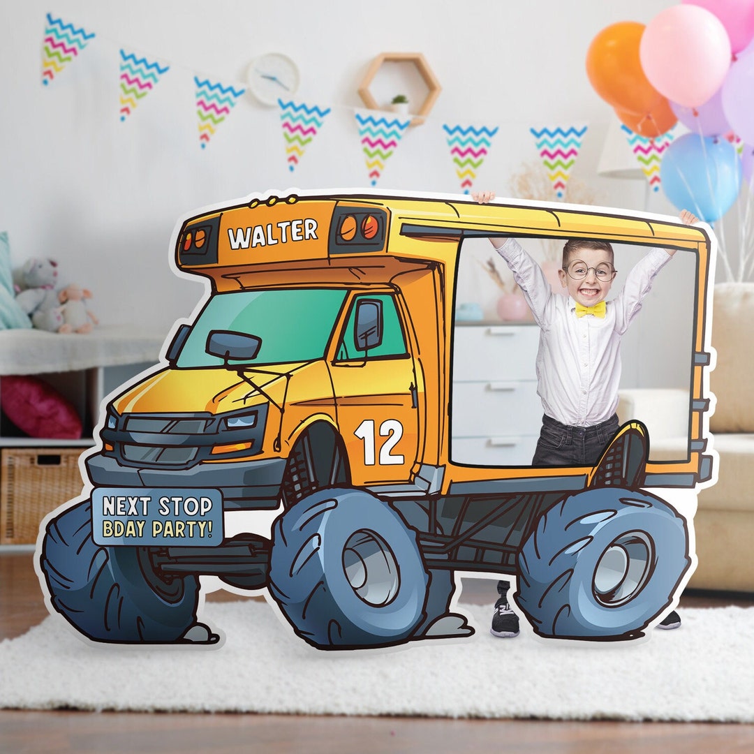 Monster Truck Photo Booth Frame Monster Truck Party Selfie - Etsy
