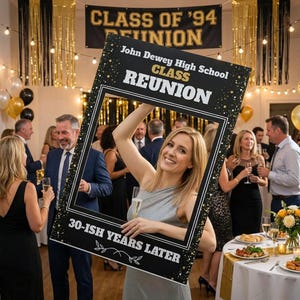 High School Reunion Photo Booth, School Reunion Selfie Frame, Class ...
