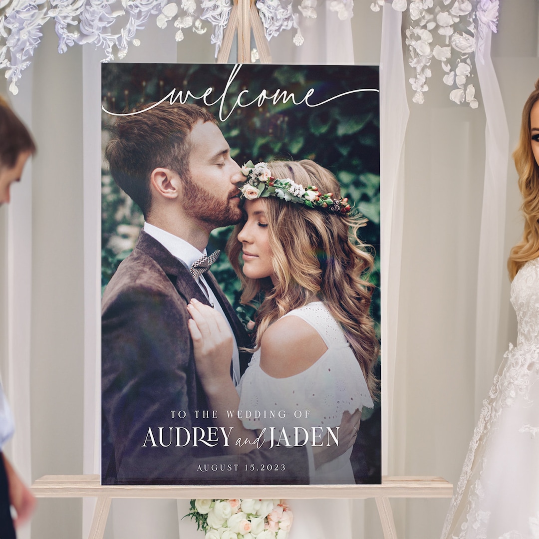 Wedding Welcome Sign, Wedding Photo Sign, Wedding Reception Sign ...