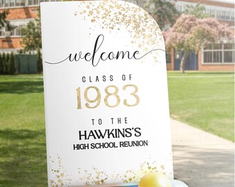 Class Reunion Welcome Sign, Any Year Custom High School Reunion Party ...
