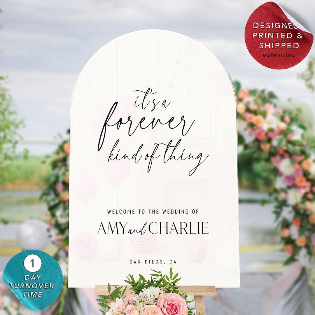 Wedding Welcome Sign, Arched Wedding Sign, Minimalist Wedding Sign, It ...