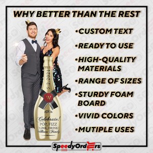 Champagne Prop - Champagne Bottle - Personalized Champagne Party Prop ...