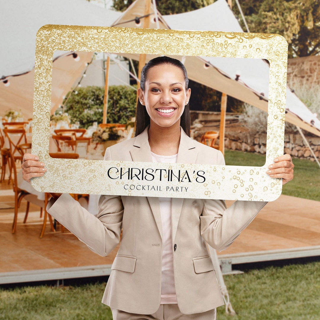 Cocktail Party Photo Booth Frame, Cocktail Party Selfie Frame for ...