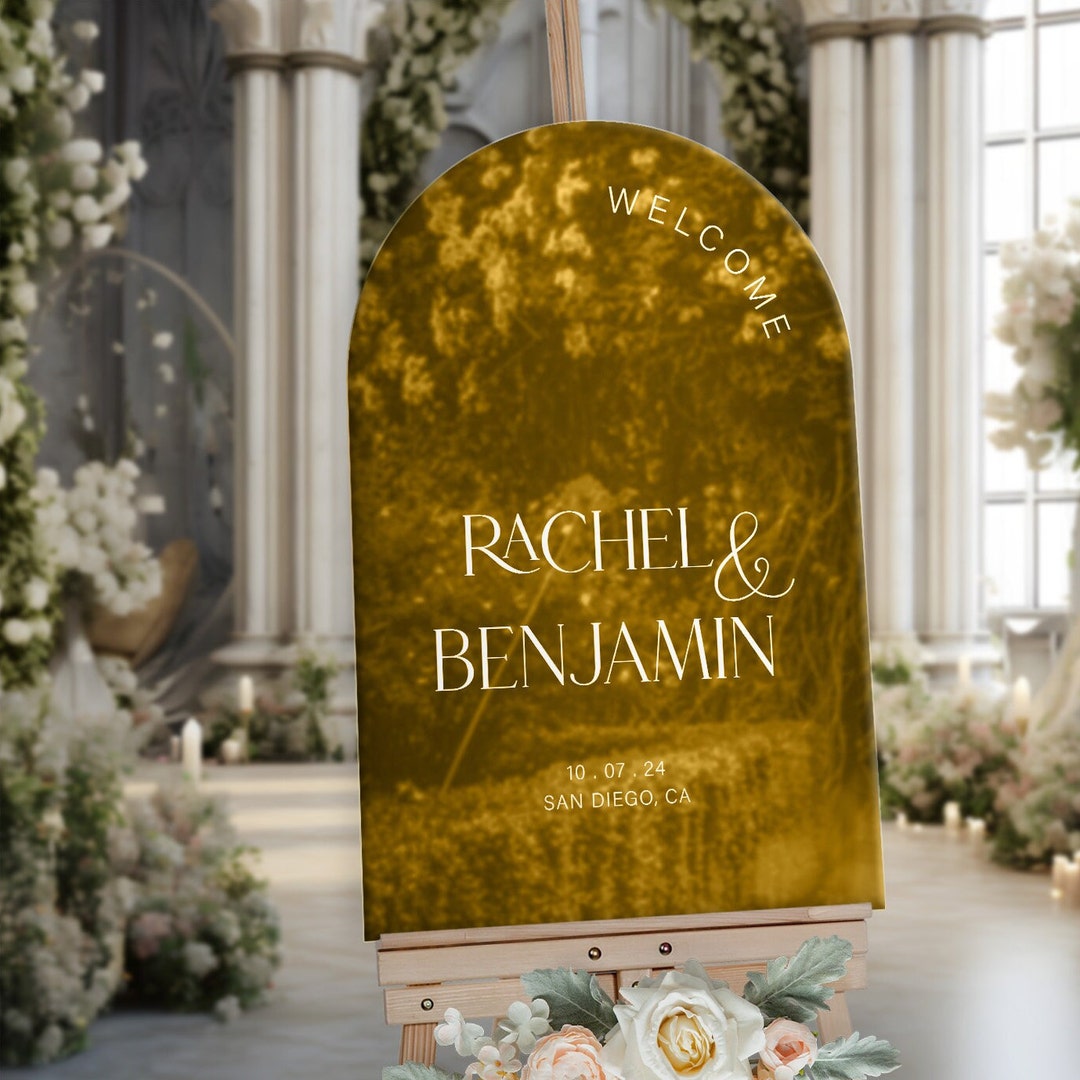 Mirror Wedding Welcome Sign Gold Mirror Wedding Welcome Sign - Etsy