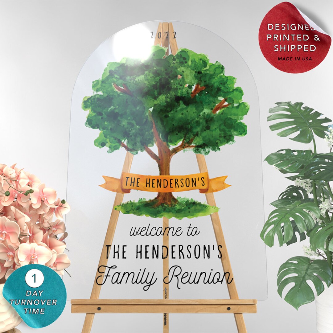 Family Reunion Sign Family Reunion Decorations Custom Family - Etsy