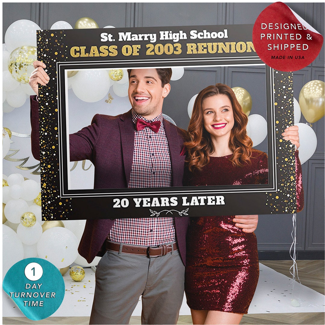 High School Reunion Photo Booth, School Reunion Selfie Frame, Class ...