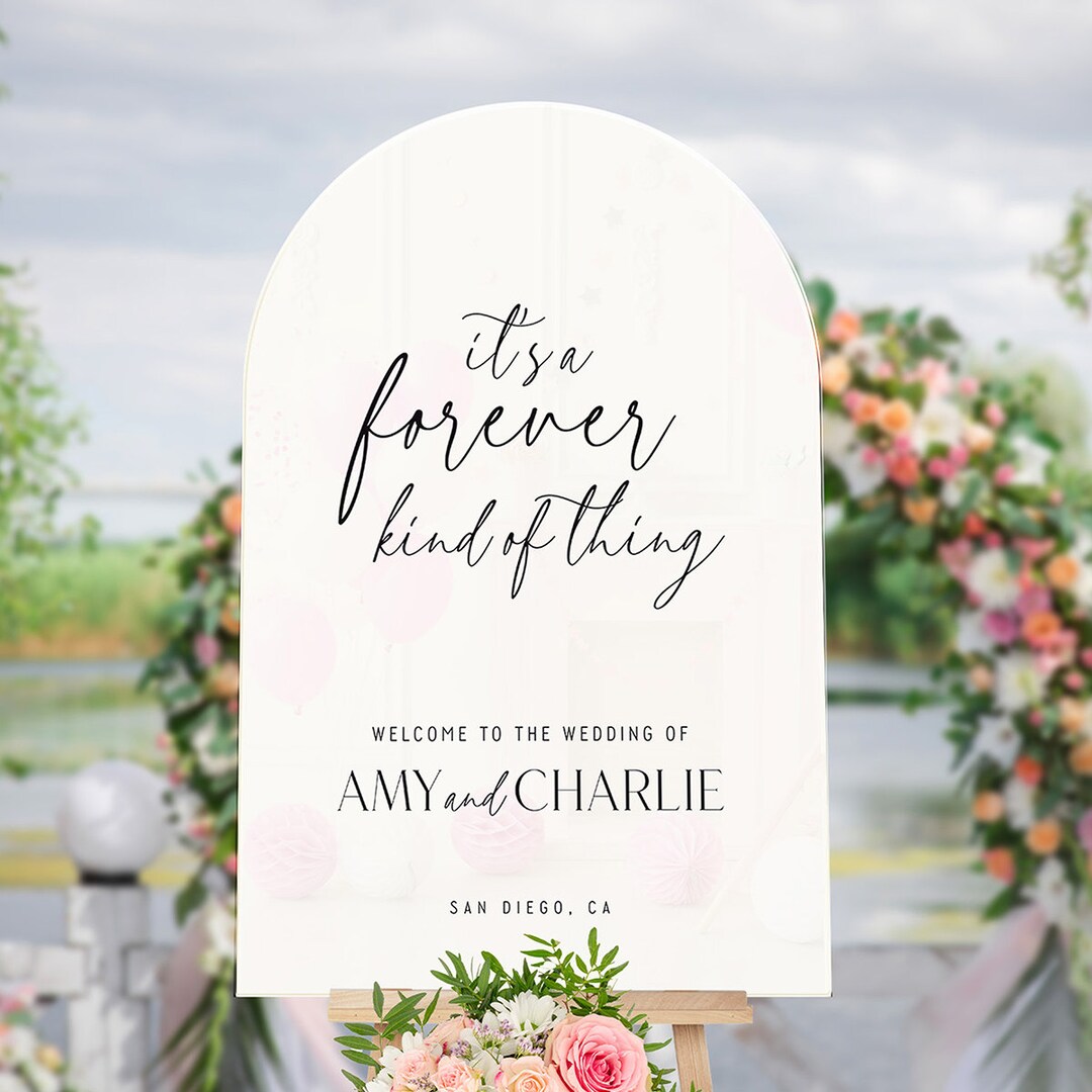 Wedding Welcome Sign, Arched Wedding Sign, Minimalist Wedding Sign, It ...