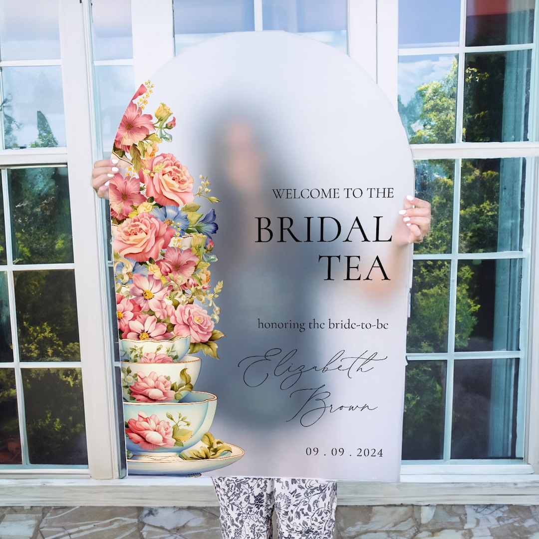 Tea Party Bridal Shower Sign, Bridal Shower Tea Party Welcome Sign ...