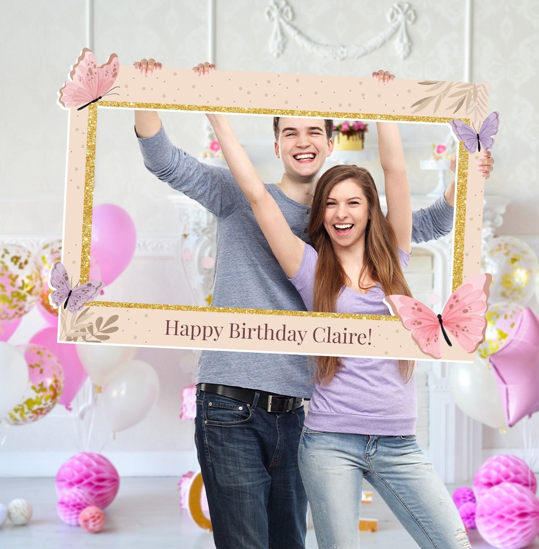 Butterfly Birthday Photo Prop Butterfly Photo Booth Frame - Etsy