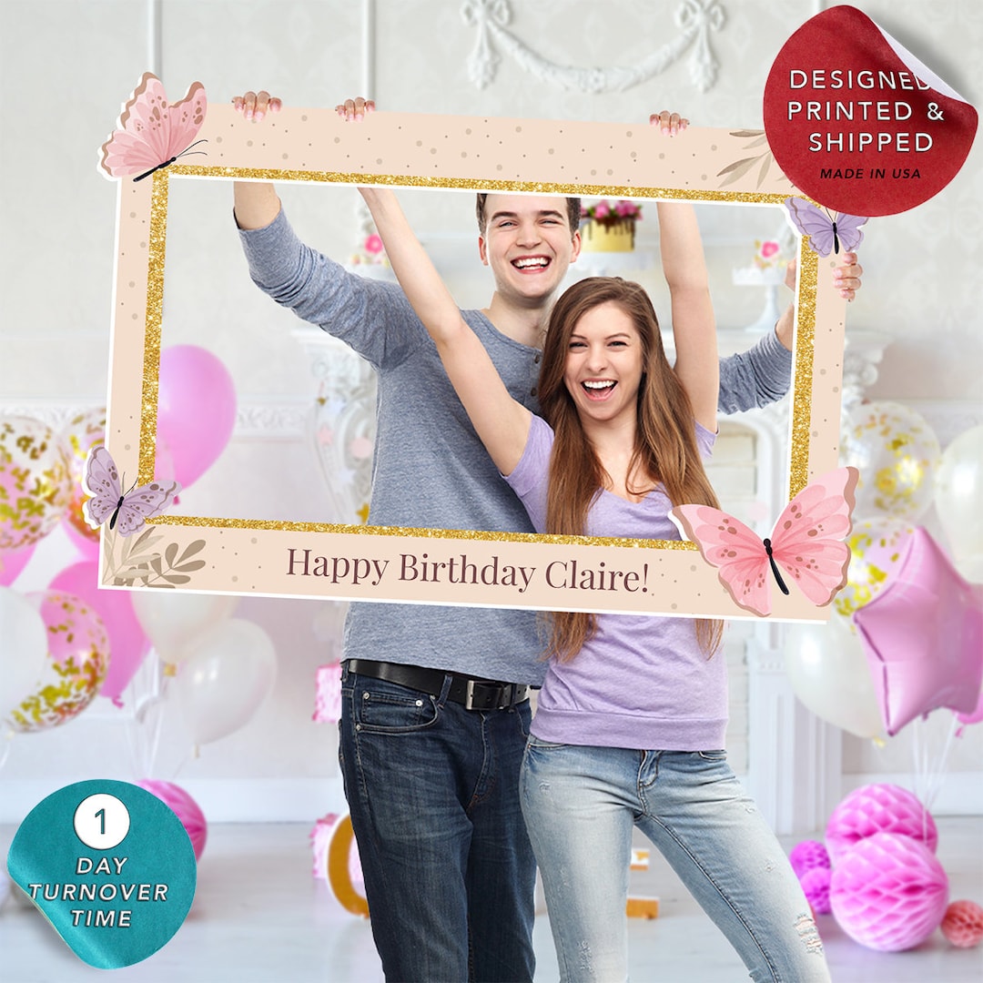 Butterfly Birthday Photo Prop, Butterfly Photo Booth Frame, Butterfly ...