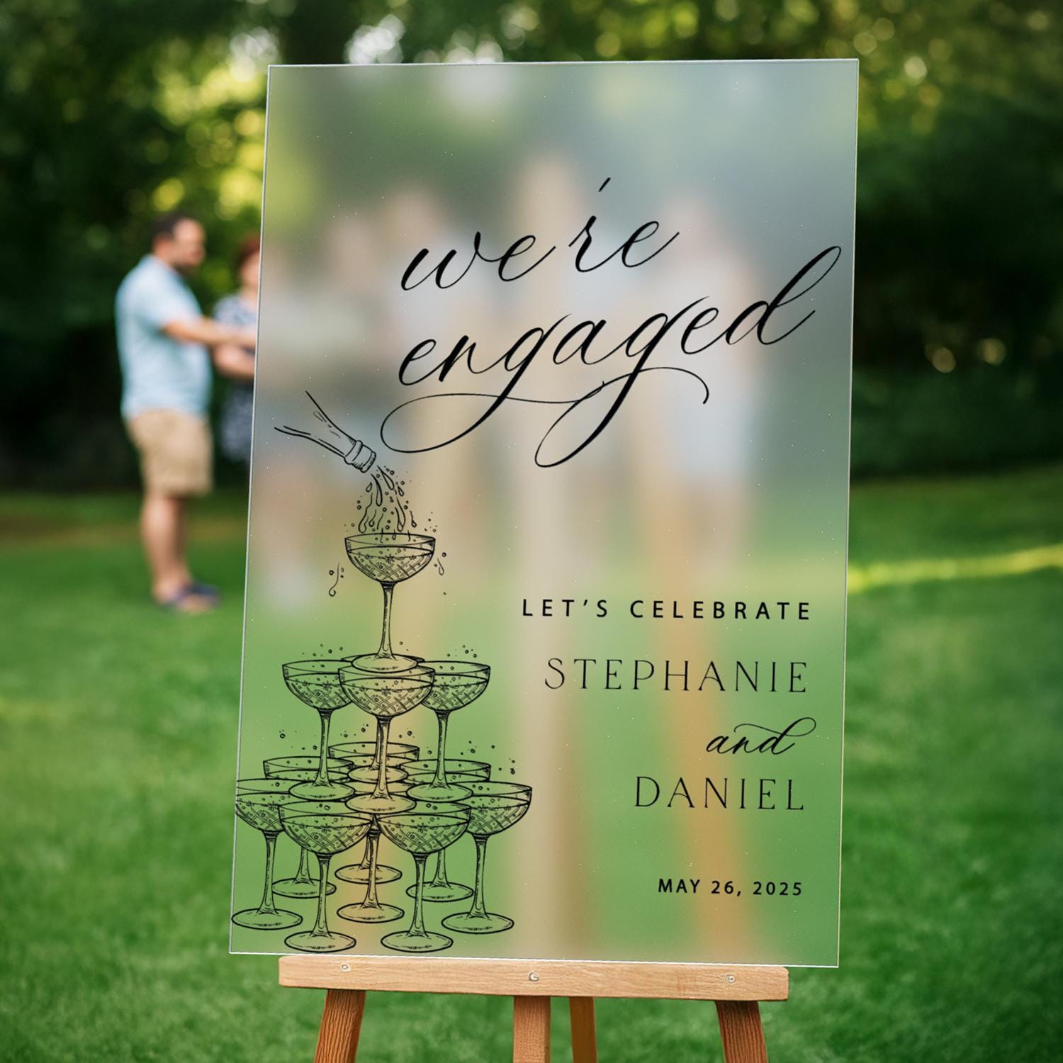 Custom Engagement Welcome Sign, We’re Engaged Engagement Entrance ...