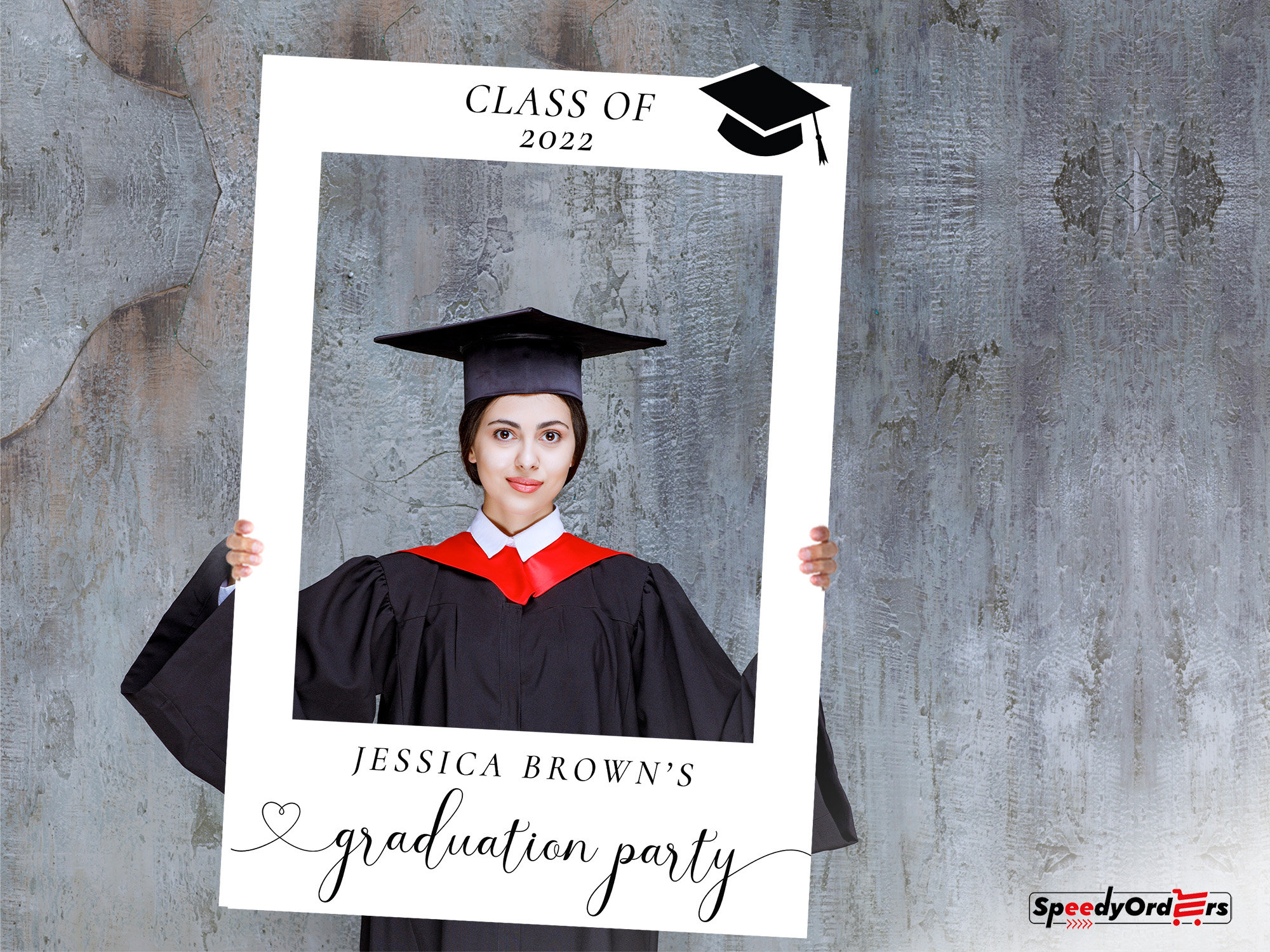 Personalized Graduation Photo Booth Frame Black and White - Etsy
