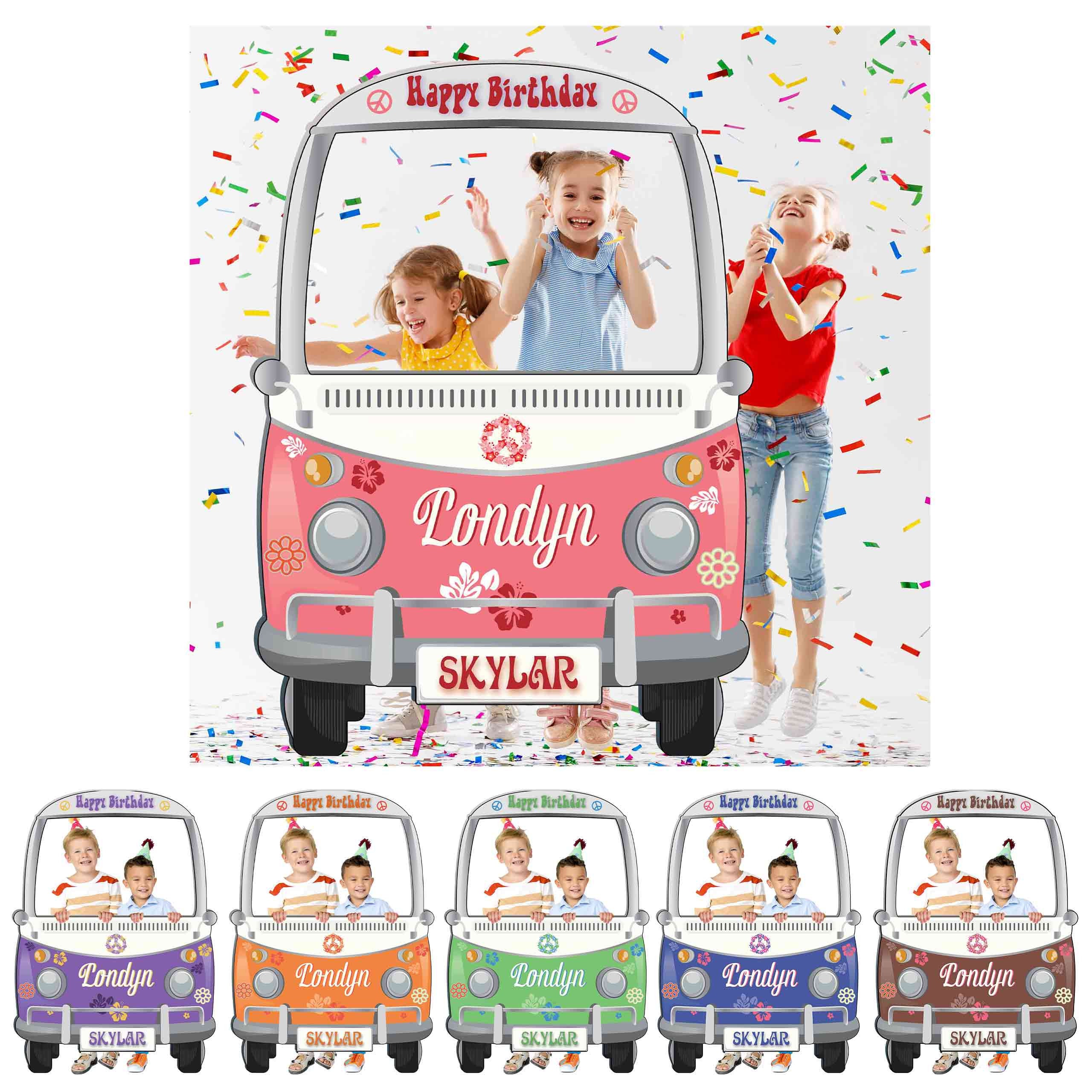 Hippie Bus Photo Booth, Hippie Bus Photo Prop, Hippie Van Cutout ...
