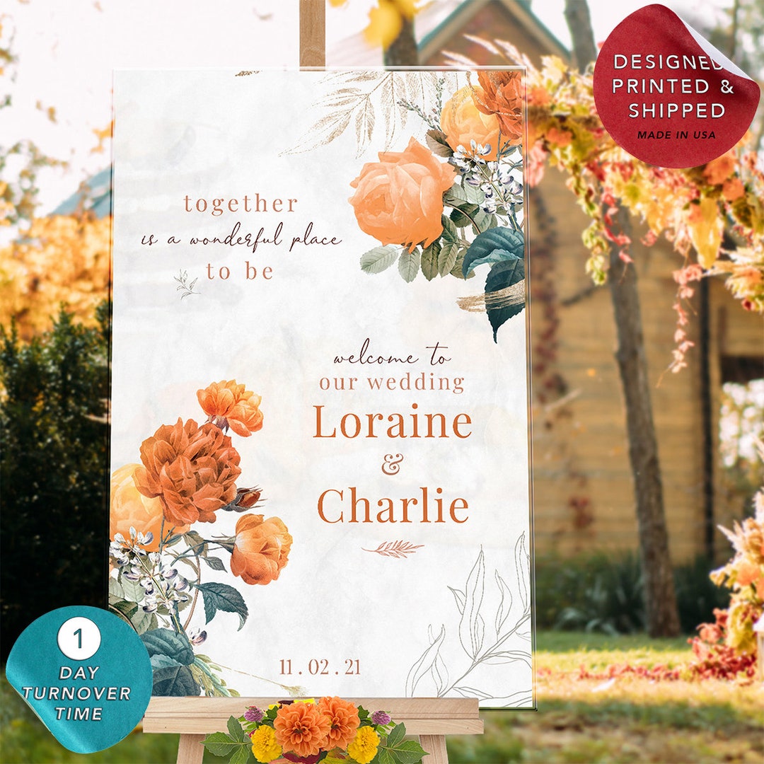 Fall Wedding Sign Fall Theme Wedding Autumn Wedding Fall - Etsy