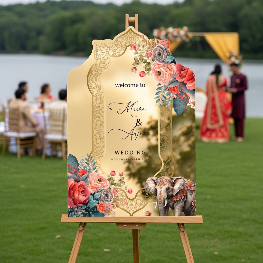 Indian Wedding Welcome Sign, Indian Wedding Sign, Indian Wedding ...