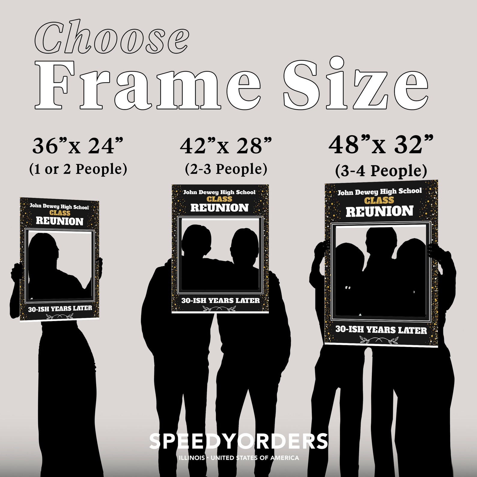 High School Reunion Photo Booth, School Reunion Selfie Frame, Class ...